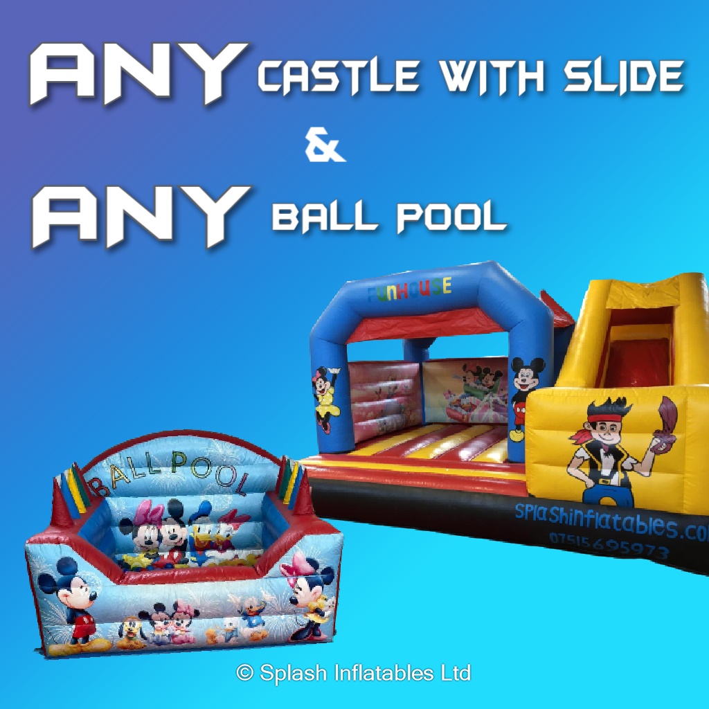Any Castle with Slide & Ball Pool - Bouncy Castle & Event Equipment ...