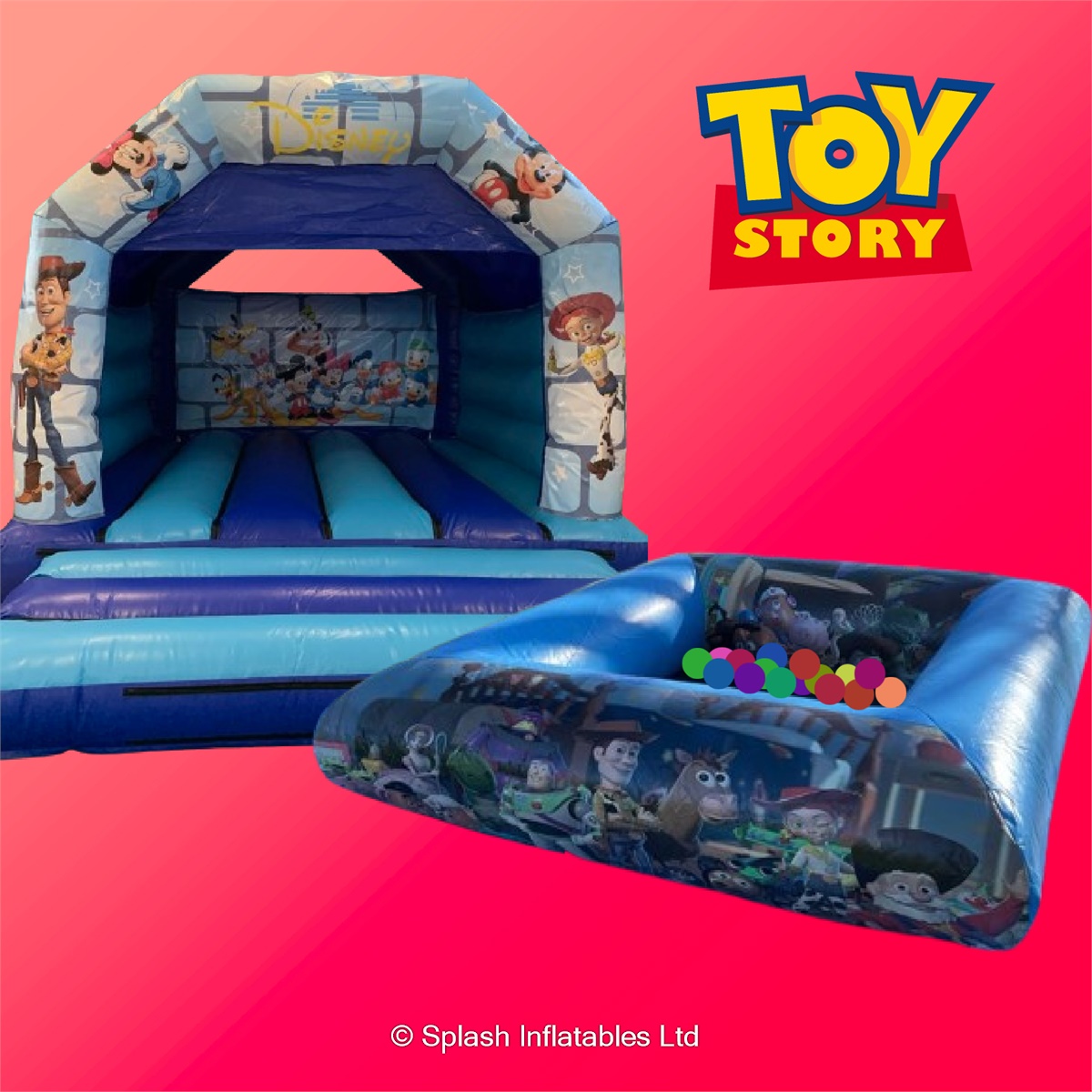 Disney Bouncy Castle and Toy Story Ball Pool - Bouncy Castle & Event ...