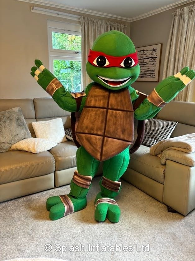 Raphael Ninja Turtle Mascot (Red) - Bouncy Castle & Event Equipment ...