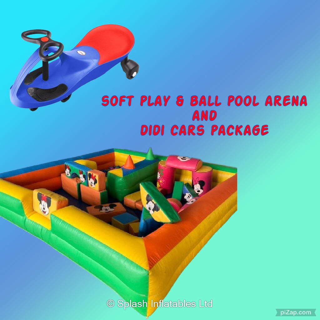 Soft Play & Ball Pool Arena and Didi Cars Package - Bouncy Castle ...