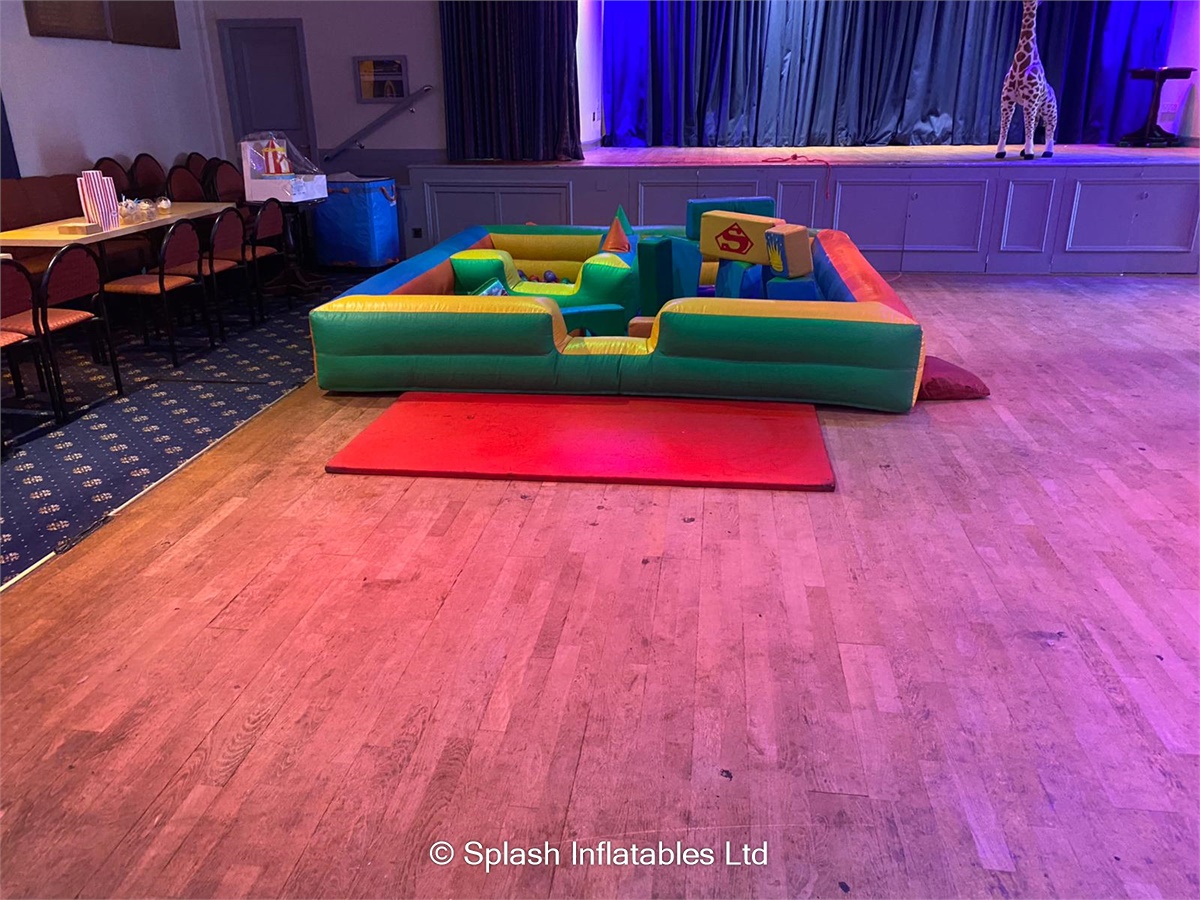 Soft Play & Ball Pool Arena - Green, Yellow Orange & Blue - Bouncy ...