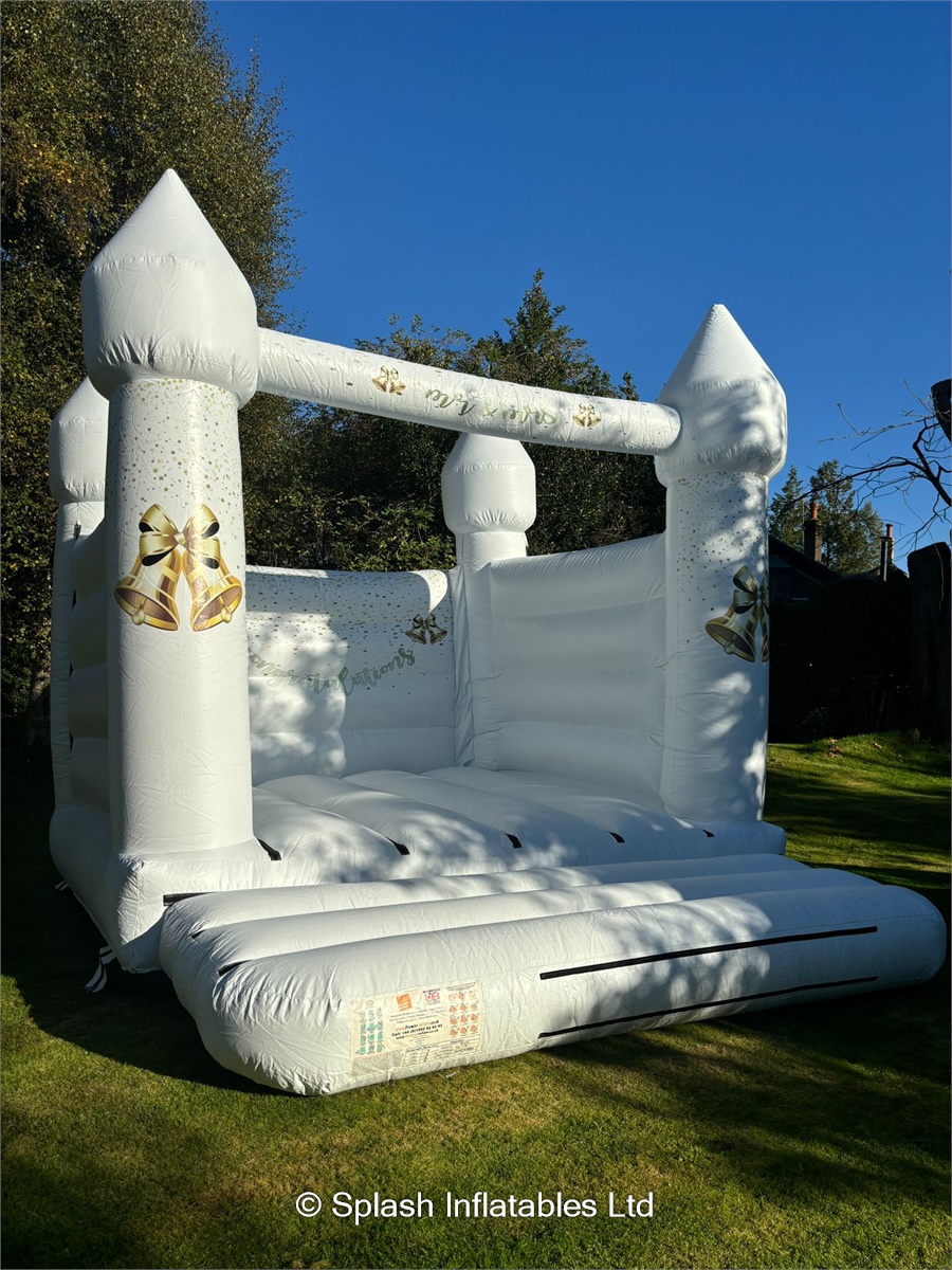 Special Occasion White Wedding Castle - Bouncy Castle & Event Equipment ...